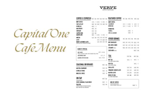 Capital One Cafe Menu Price Hours And Deals 2026