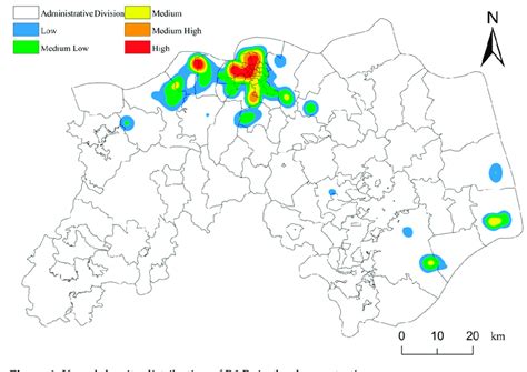 Kernel Density Distribution Of B Bs In The Demonstration Area Download Scientific Diagram
