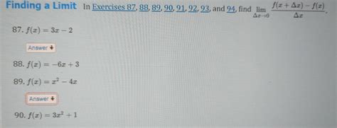 solved finding a limit in exercises 87 88 89 90 91 92 93