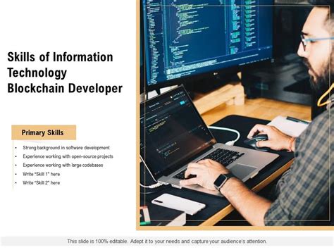 Skills Of Information Technology Blockchain Developer Ppt PowerPoint Presentation Infographic