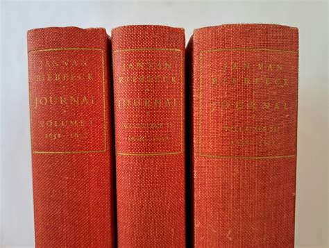 Journals Of Jan Van Riebeeck Volumes I Ii And Iii Bakgat Books