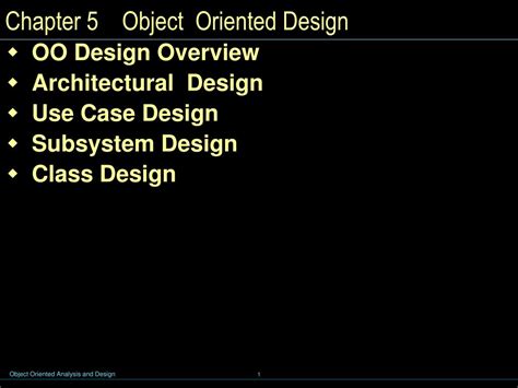 PPT Chapter Object Oriented Design PowerPoint Presentation Free Download ID