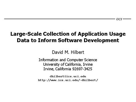Uci Largescale Collection Of Application Usage Data To