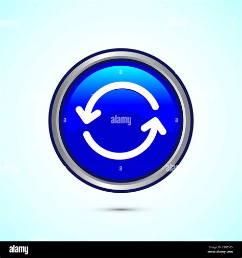 Sync Processing Icon Design Synchronization Or Reset Icon Reload Sign Button Design Stock