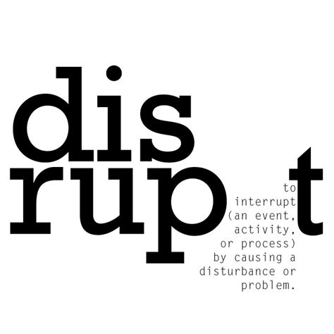 Disruption Typography