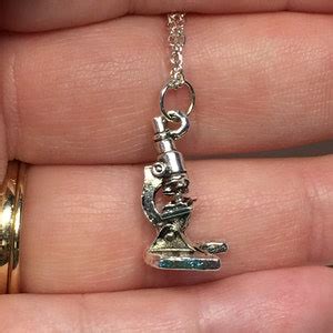 Microscope Key Chain Silver Microscope Keyring Science Keychain