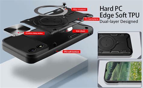 Gotoured For Motorola E13 Phone Casemetal Stand Ring Holdercamera
