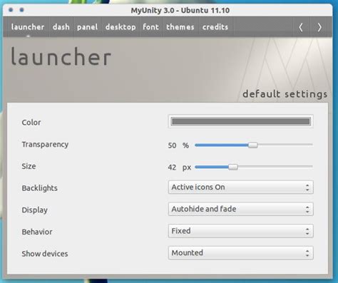 MyUnity Altere O Unity De Forma Intuitiva Ubuntued