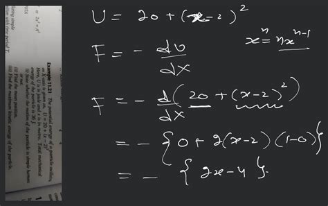 The Potential Energy Of A Particle Oscillating Along X Axis Is Given Asu