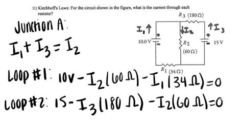 Solved Loop 1 10 V−i260Ω−i1r138034Ω0 Loopt 2