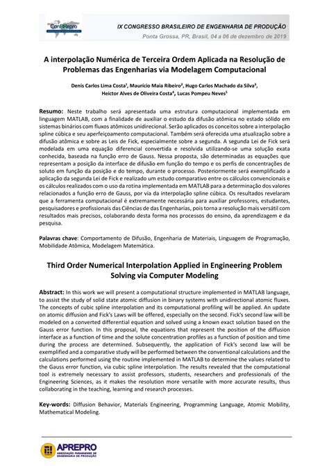 PDF Third Order Numerical Interpolation Applied In Engineering Problem Solving Via Computer