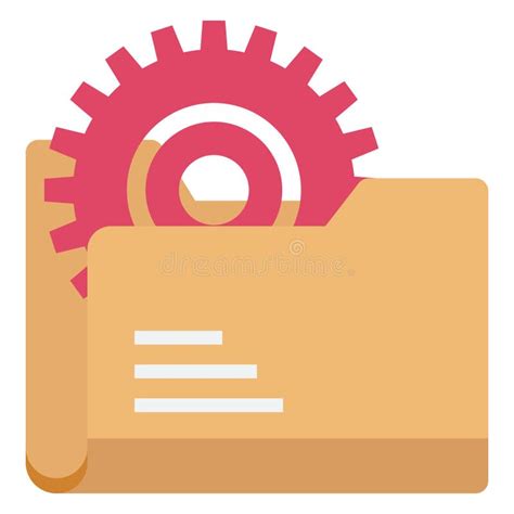 Configuration Gear Isolated Vector Icon Which Can Easily Modify Or