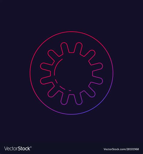 Bacteria Microbe Icon Linear Royalty Free Vector Image