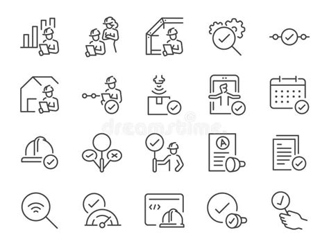 Inspection Icon Set It Included Inspector Qa Qc Quality Control