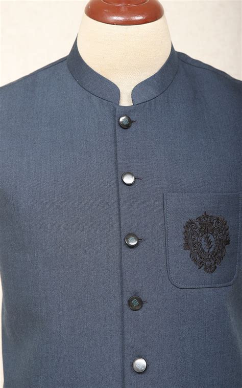 Men Premium Motif Design Waistcoat Zink Saeedajmal