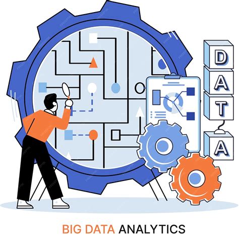 Premium Vector Big Data Analytics Process Of Analyzing Complex Data