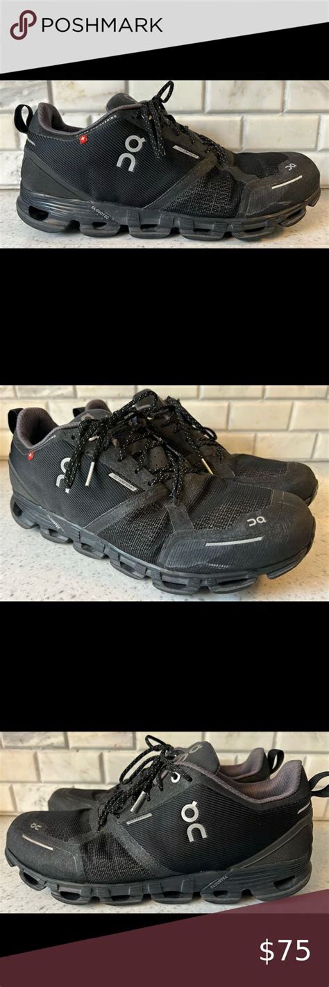 On Cloud Swiss Engineering Shoes Mens 95 Black Waterproof Reflective