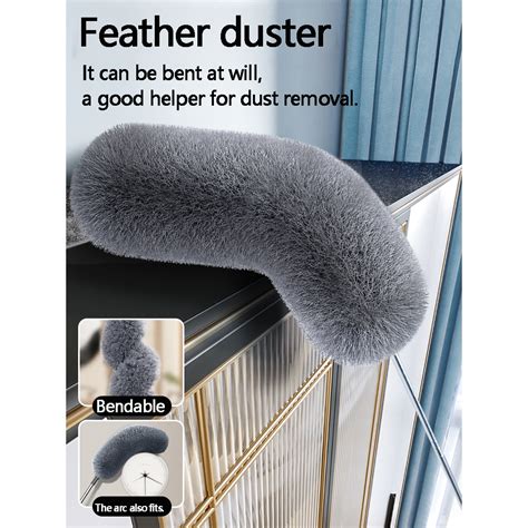 2 9m Long Microfiber Duster Retractable Feather Static Duster Bendable