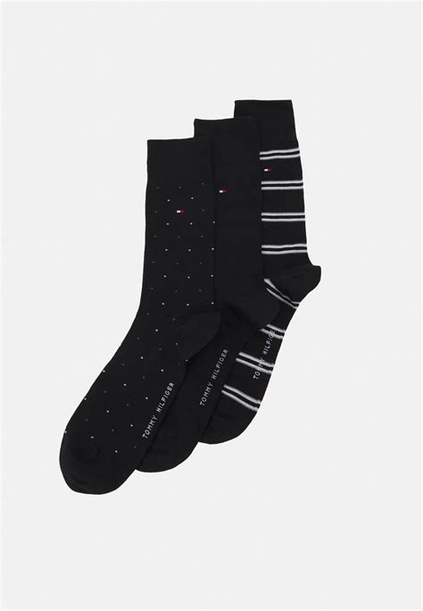 Tommy Hilfiger Men Sock Tbox Stripe Dot 4 Pack Calze Blacknero