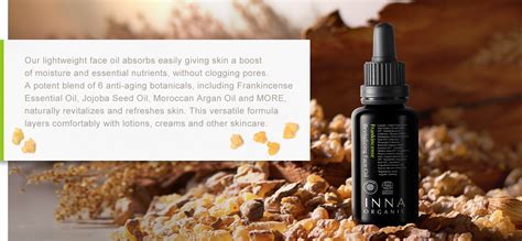 Frankincense Revitalizing Face Oil Anti Aging Inna Organic