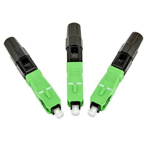Sc Apc Quick Assembly Fiber Optic Cable Connector Types For Ftth