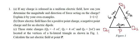 Solved Cm A If Any Charge Is Released In A Uniform Chegg