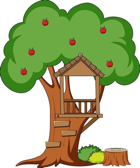 Tree With Tree Hole Cartoon Style Isolated On White Background 3538334 Vector Art At Vecteezy