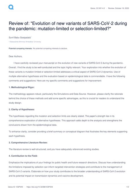 Pdf Review Of Evolution Of New Variants Of Sars Cov 2 During The Pandemic Mutation Limited