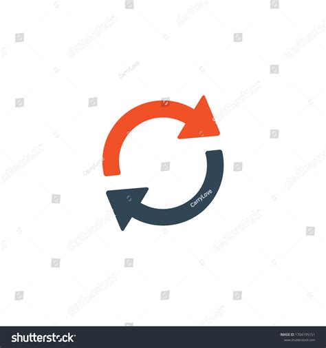 Arrows Refresh Reload Circle Icon Cycle Stock Vector Royalty Free 1704195151
