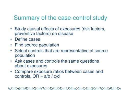 Ppt Case Control Study 3 Bias And Confounding And Analysis