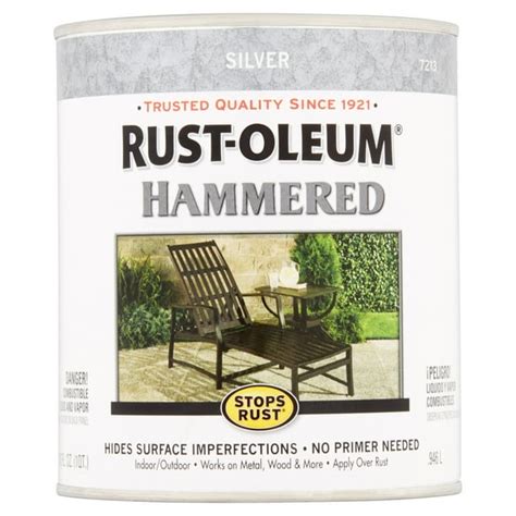 Rust Oleum Stop Rust Silver Hammered 32 Fl Oz