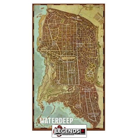Dungeons And Dragons Waterdeep City Map Legends Warehouse