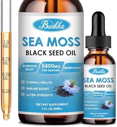 B Beworths Sea Moss Liquid Drops Organic Black Seed Oil