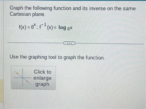 solved graph the following function and its inverse on the same