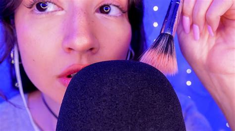 ASMR Mic Brushing | Stipple, Face Brushing, Personal Attention, Up Close ♡ - YouTube