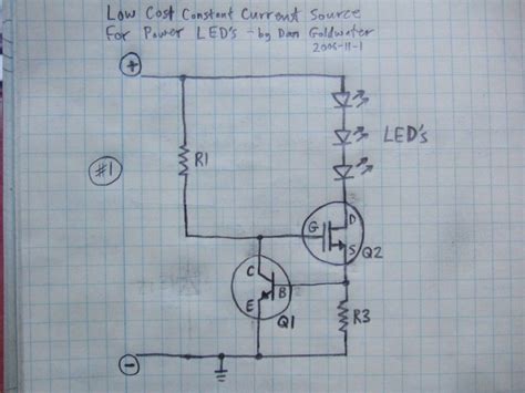 Led Current Source Circuit Simple Led Driver Circuit
