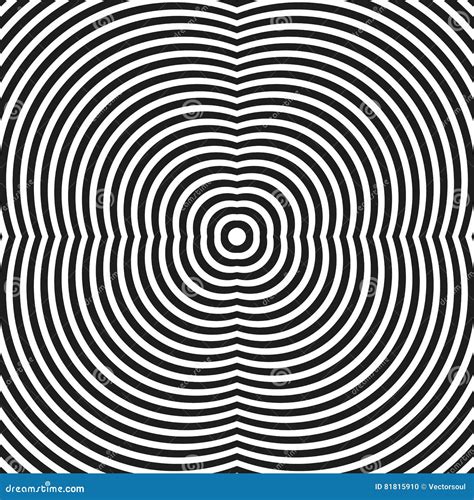 Circular Radiating Lines Concentric Circles Geometric Pattern Stock Vector Illustration Of