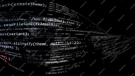 Premium Photo 3d Rendering Abstract Code In The Virtual Space The