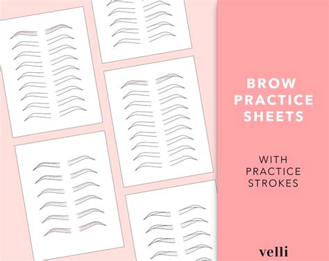 Printable Microblading Practice Sheets