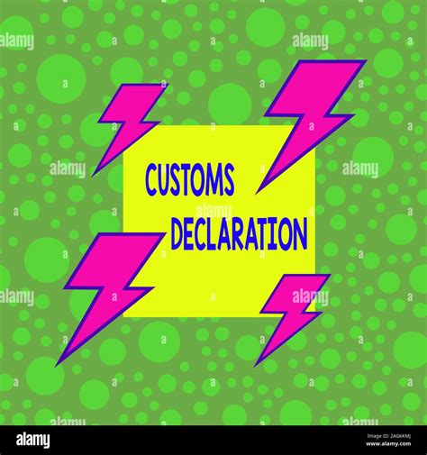 Handwriting Text Customs Declaration Conceptual Photo Official