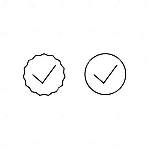 Checkmark Tick Icons Illustration Of Circle Mark