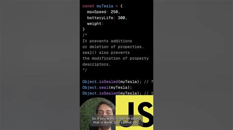 How To Seal Object In Javascript 🔒🔒 Shorts Javascript Youtube