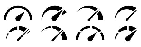 Premium Vector Dashboard Speedometer Set Icons Vector Stock Illustration
