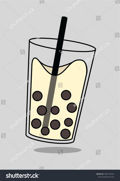 Bubble Tea Glass Stock Illustration 1803135961 Shutterstock