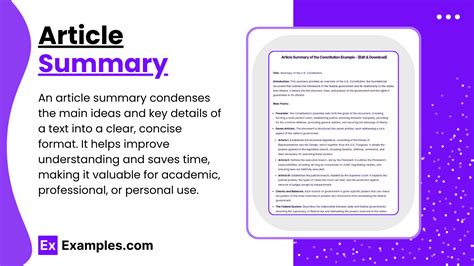 Article Summary 30 Examples Format How To Write Pdf