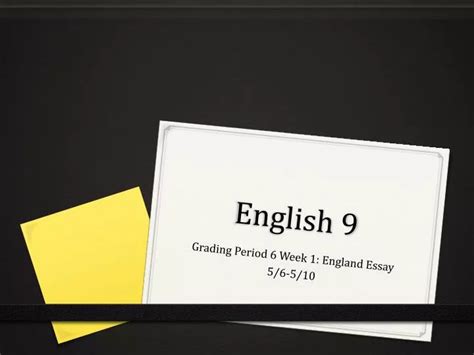PPT - English 9 PowerPoint Presentation, free download - ID:2023615