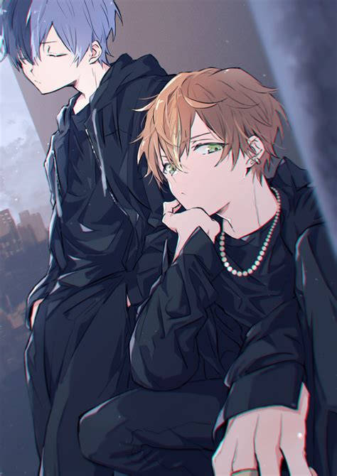 Safebooru 2boys Alternate Costume Aoyagi Touya Bead Necklace Beads