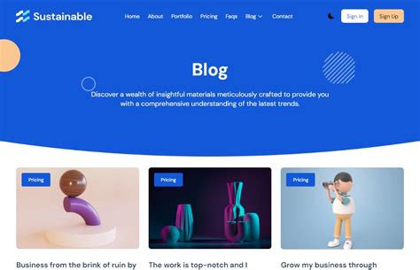 Sustainable Pro Budget Friendly Nextjs Website Template For Startups
