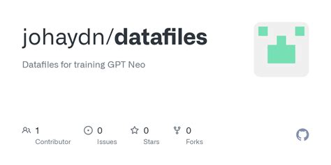 Github Johaydndatafiles Datafiles For Training Gpt Neo