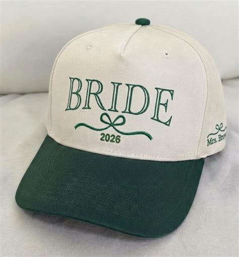 Custom Bride 2026 Embroidered Hat Personalized Wedding Year Hat Bride